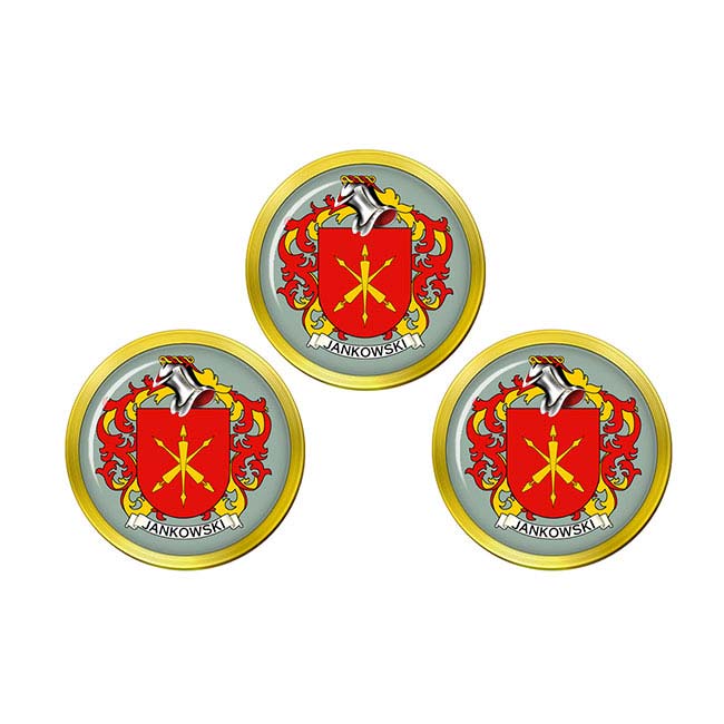 Jankowski (Poland) Coat of Arms Golf Ball Markers - Family Crests