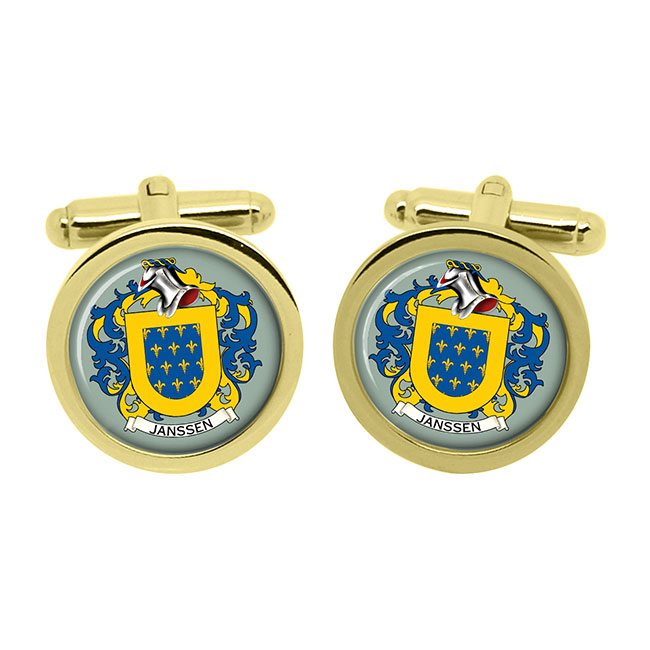 Janssen (Netherlands) Coat of Arms Cufflinks - Family Crests