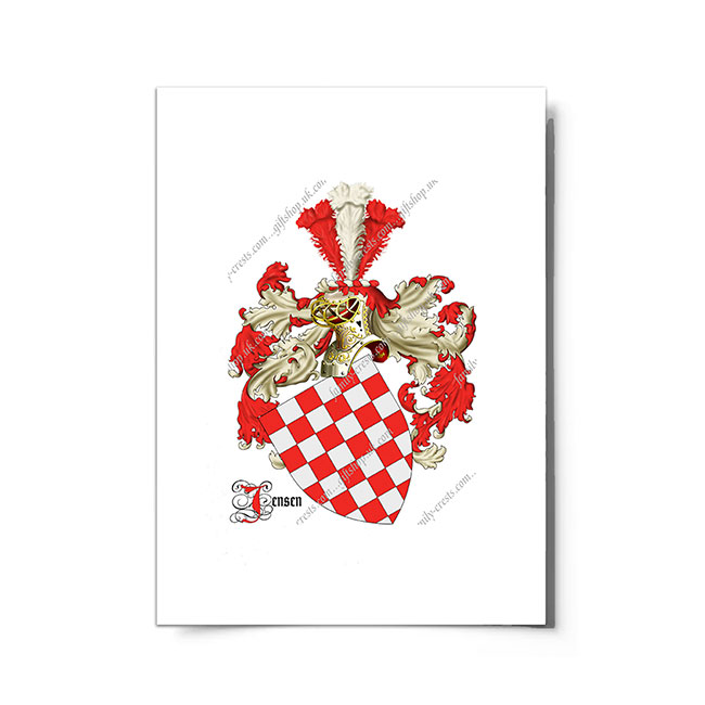 Jensen (Denmark) Coat of Arms Print - Family Crests