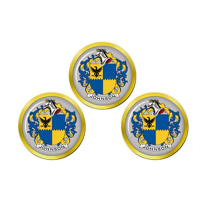 Johnson (England) Coat of Arms Golf Ball Markers - Family Crests