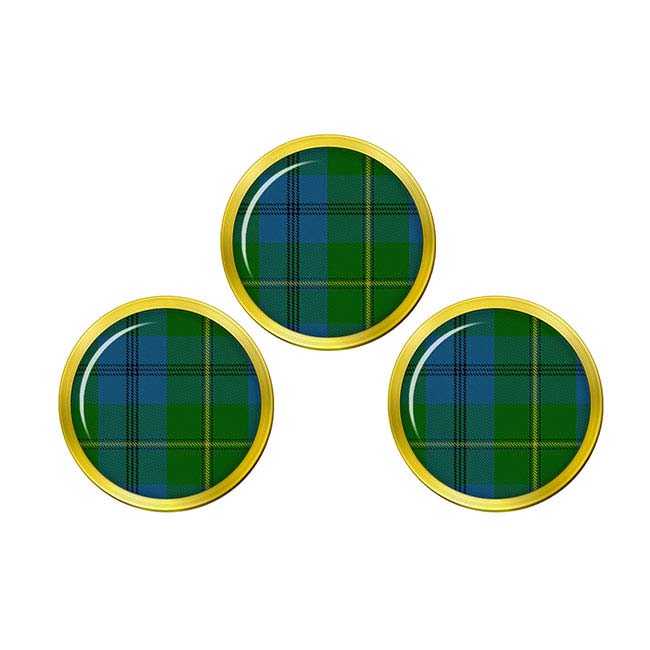 Johnston Scottish Tartan Golf Ball Markers - Family Crests