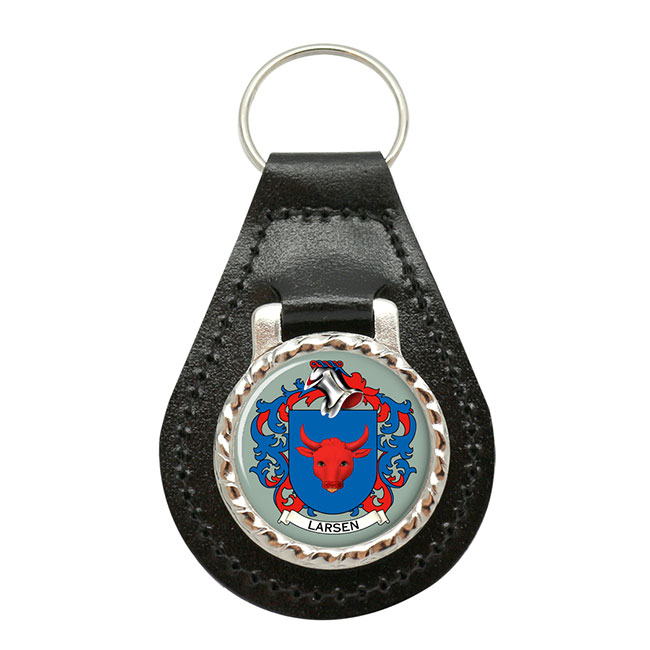 Larsen (Denmark) Coat of Arms Key Fob - Family Crests