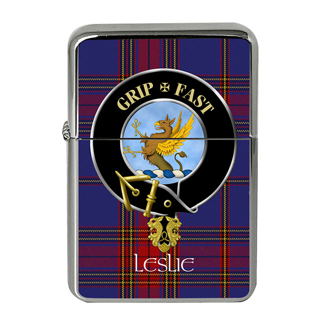 Leslie Scottish Clan Crest Flip Top Lighter - Family Crests