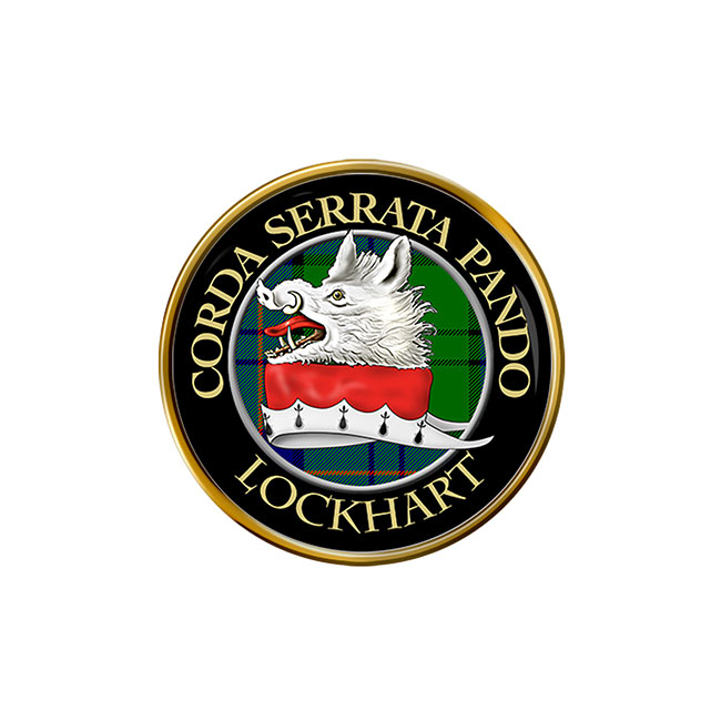 Lockhart Scottish Clan Crest Pin Badge - Family Crests