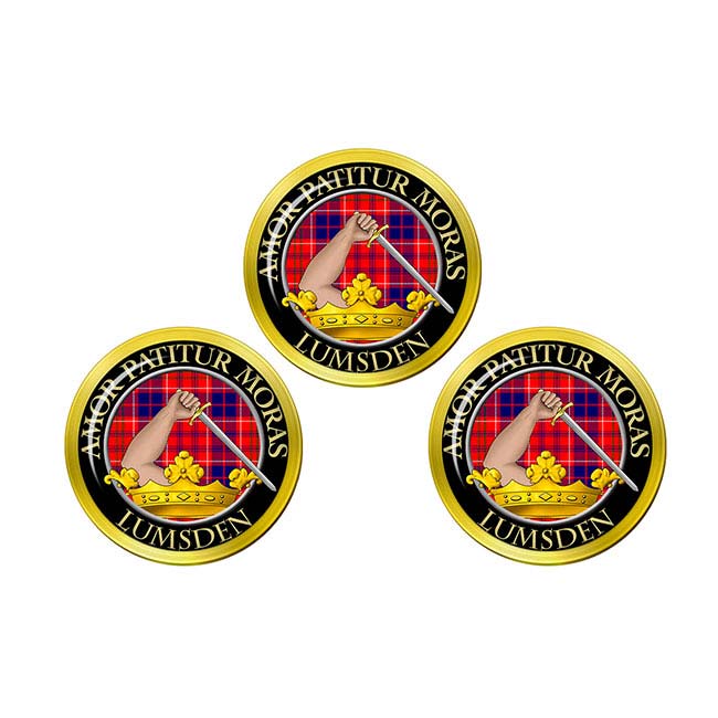 Lumsden Scottish Clan Crest Golf Ball Markers - Family Crests