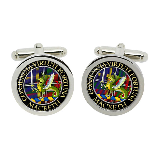 Macbeth (wyvern crest) Scottish Clan Crest Cufflinks - Family Crests