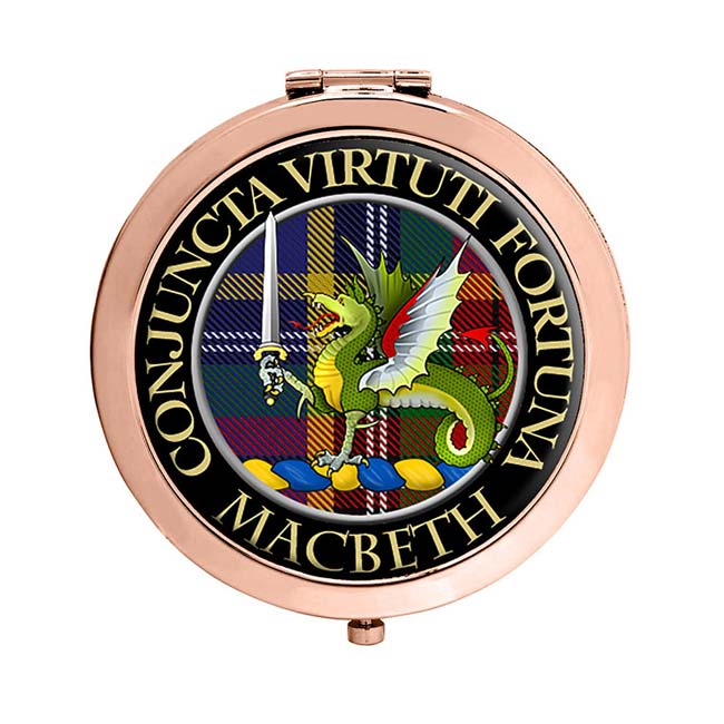 Macbeth (wyvern crest) Scottish Clan Crest Compact Mirror - Family Crests