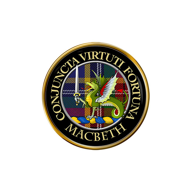 Macbeth (wyvern crest) Scottish Clan Crest Pin Badge - Family Crests