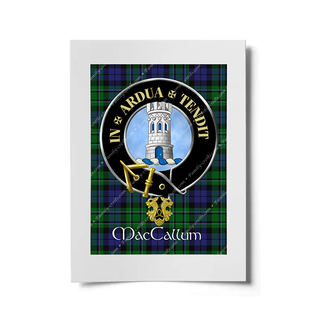 MacCallum Scottish Clan Crest Ready to Frame Print - Family Crests
