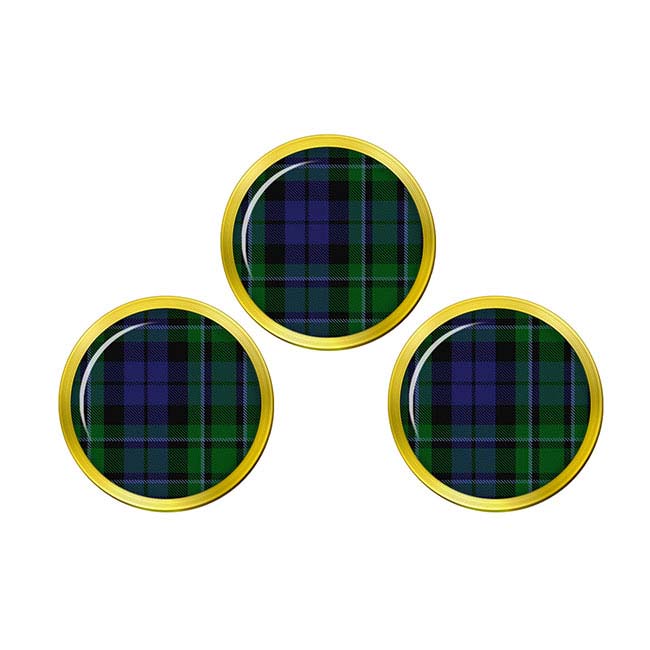 MacCallum Scottish Tartan Golf Ball Markers - Family Crests