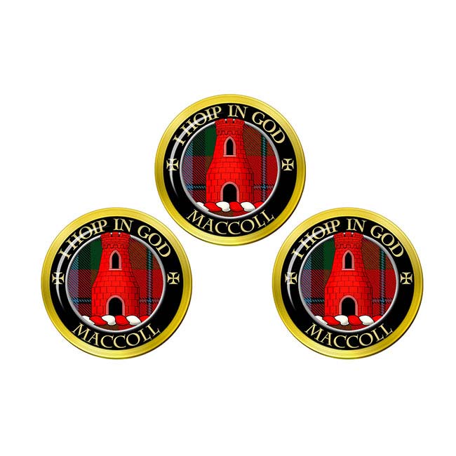 MacColl Scottish Clan Crest Golf Ball Markers - Family Crests