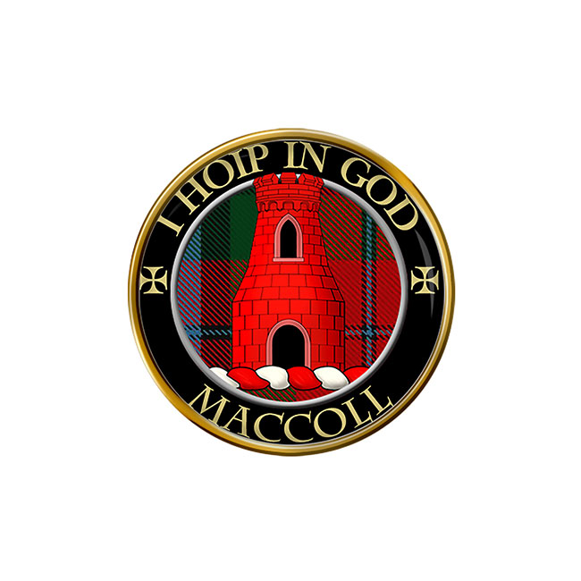 MacColl Scottish Clan Crest Pin Badge - Family Crests
