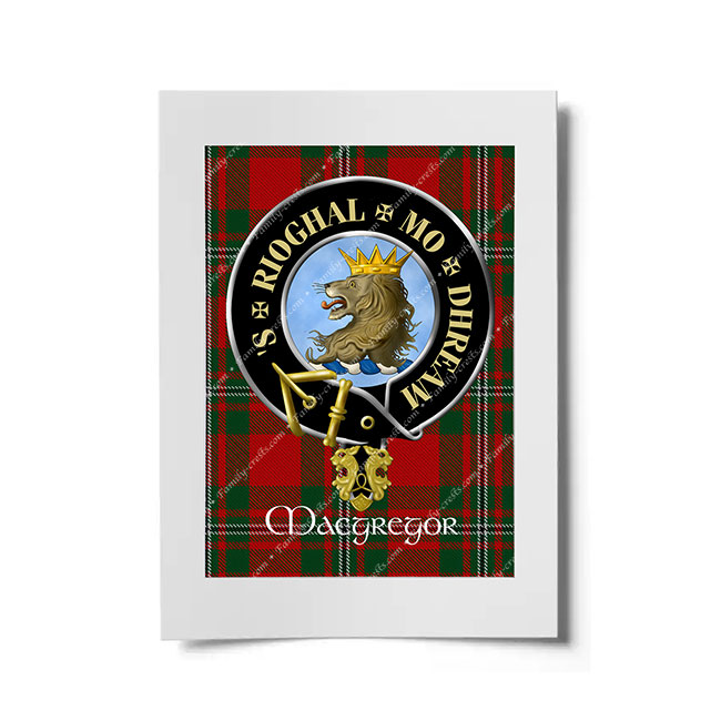 Macgregor Scottish Clan Crest Ready to Frame Print - Family Crests
