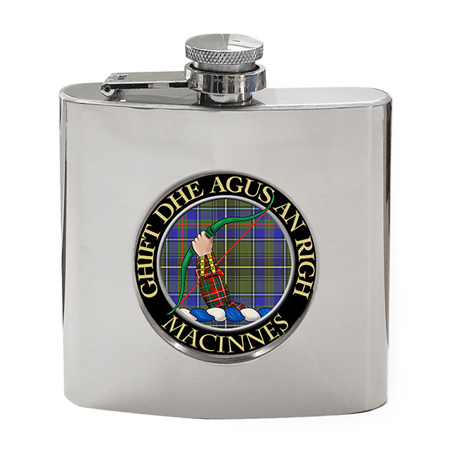Macinnes Scottish Clan Crest Hip Flask - Family Crests