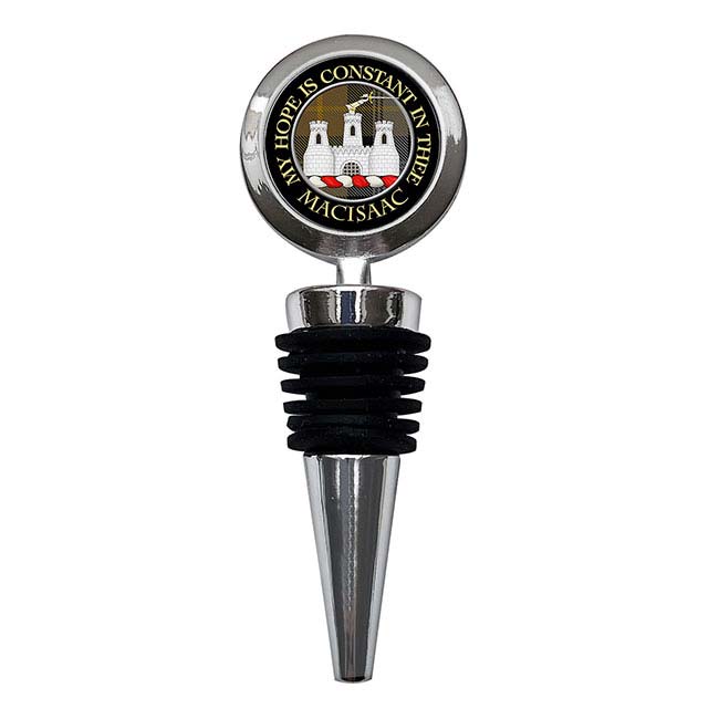 MacIsaac Scottish Clan Crest Bottle Stopper - Family Crests