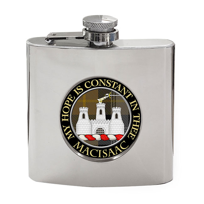 MacIsaac Scottish Clan Crest Hip Flask - Family Crests