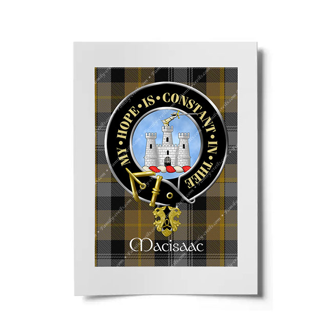 MacIsaac Scottish Clan Crest Ready to Frame Print - Family Crests