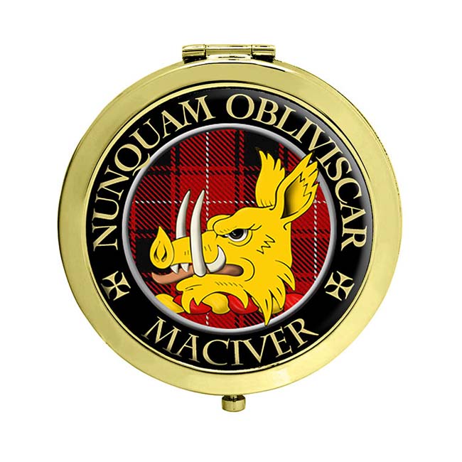 Maciver Scottish Clan Crest Compact Mirror - Family Crests