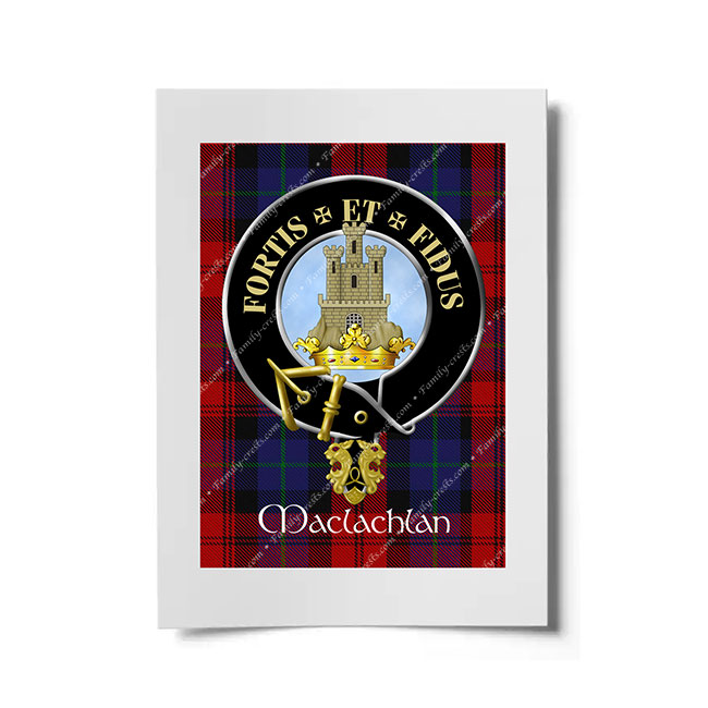 Maclachlan Scottish Clan Crest Ready to Frame Print - Family Crests