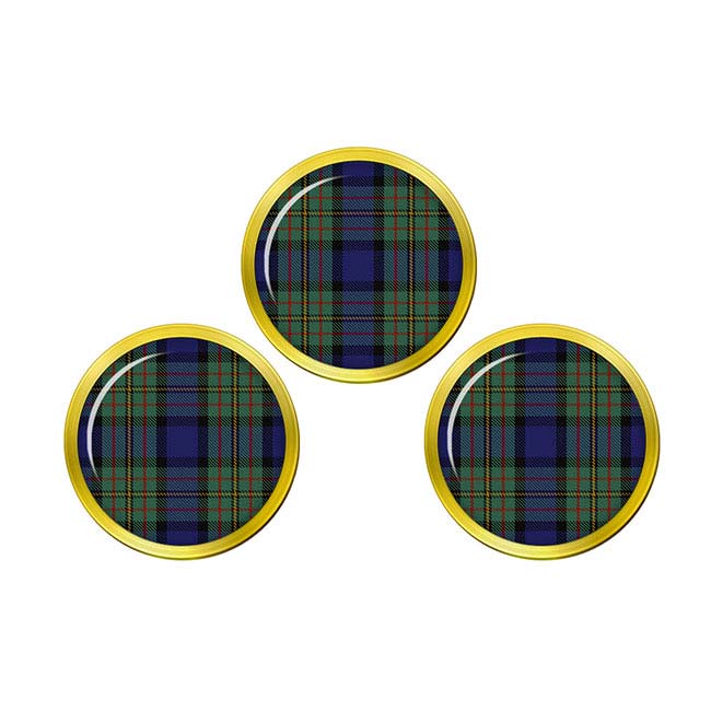 MacLaren Scottish Tartan Golf Ball Markers - Family Crests