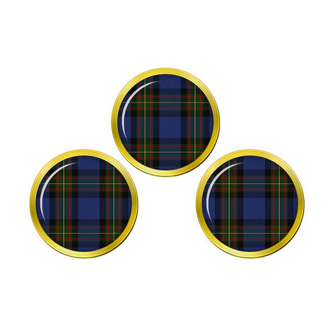 MacLaurin Scottish Tartan Golf Ball Markers - Family Crests