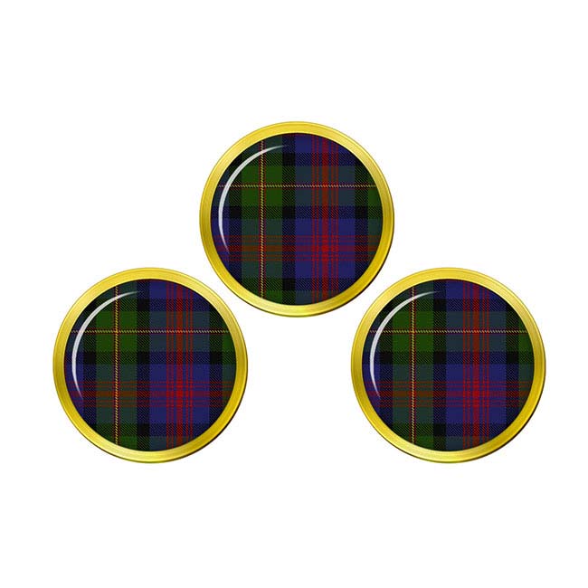 MacLennan Scottish Tartan Golf Ball Markers - Family Crests