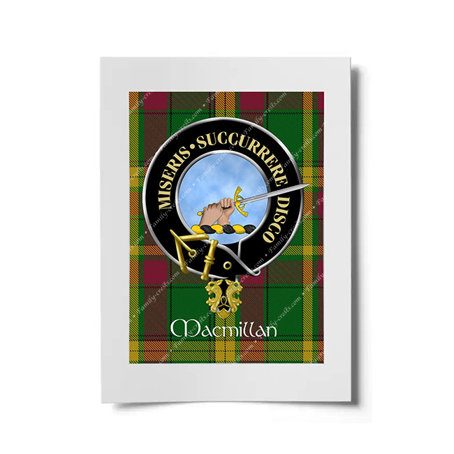 MacMillan Scottish Clan Crest Ready to Frame Print - Family Crests