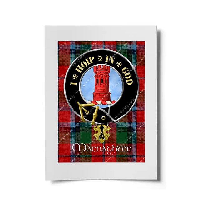 Macnaghten Scottish Clan Crest Ready to Frame Print - Family Crests