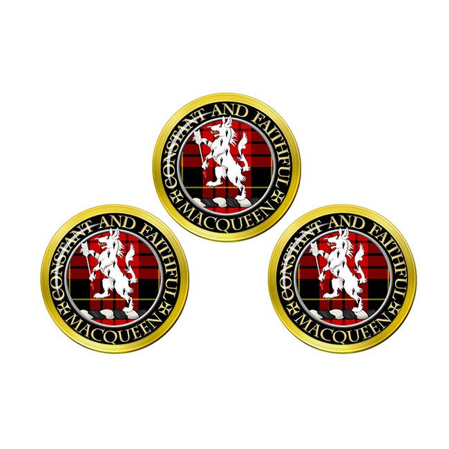 Macqueen Scottish Clan Crest Golf Ball Markers - Family Crests