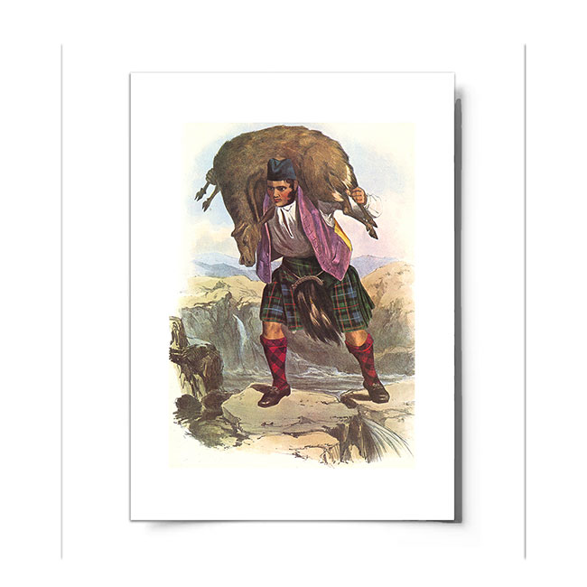 Macrae Scottish Clansman Ready to Frame Print - Family Crests