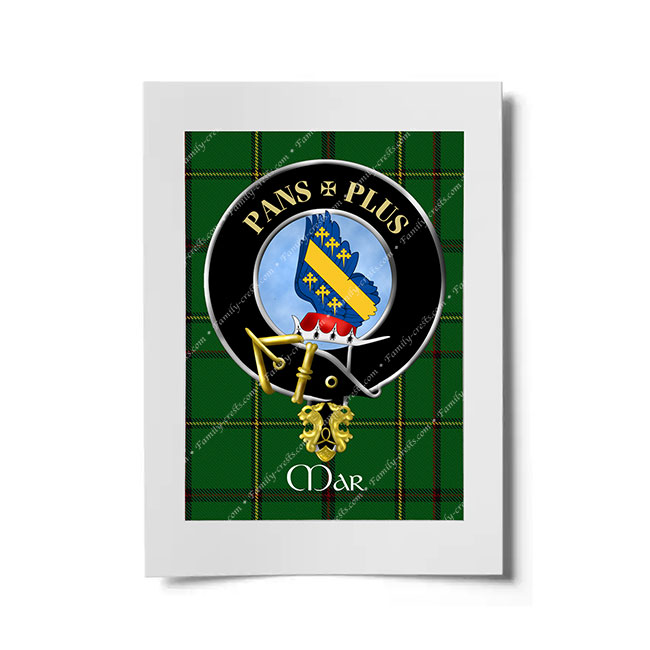 Mar Scottish Clan Crest Ready to Frame Print - Family Crests
