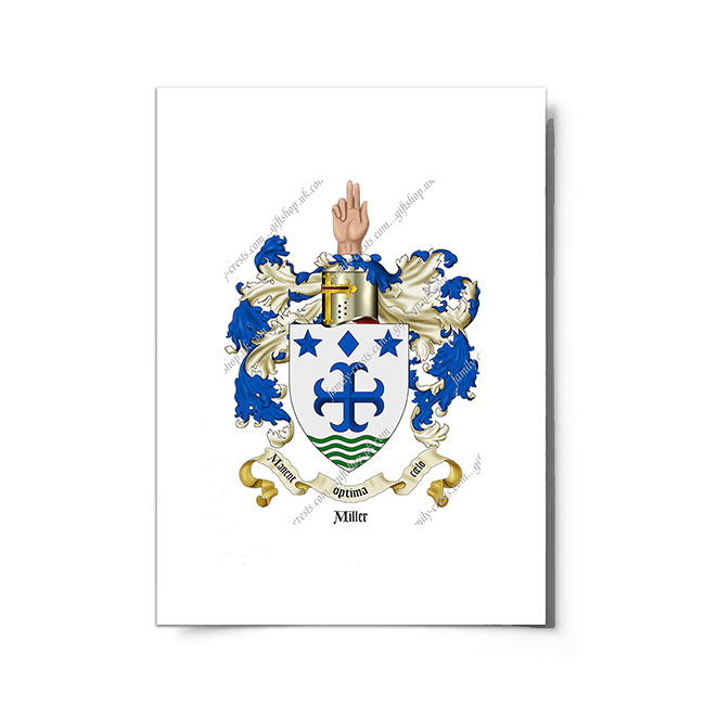Miller (Scotland) Coat of Arms Print - Family Crests