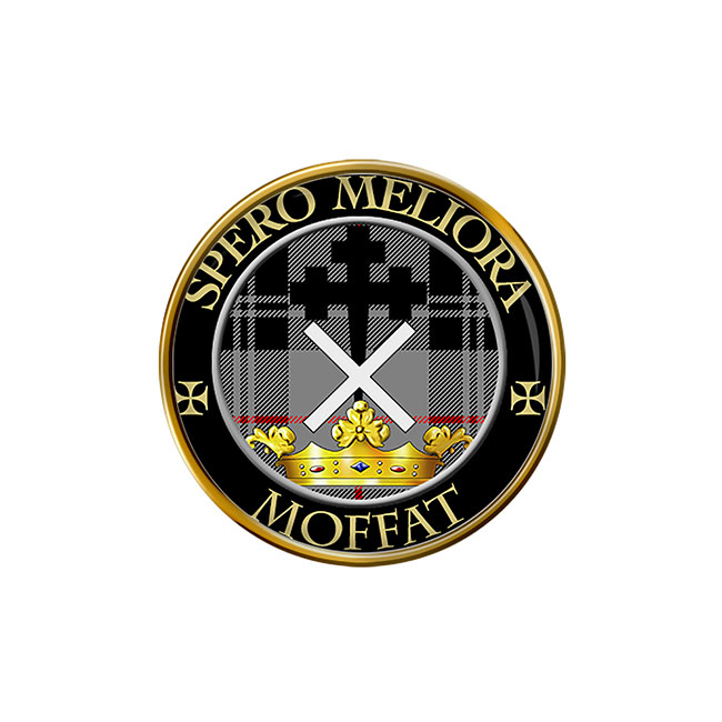 Moffat Scottish Clan Crest Pin Badge - Family Crests