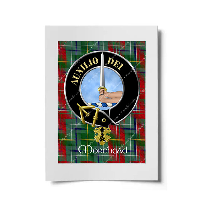 Morehead Scottish Clan Crest Ready to Frame Print - Family Crests