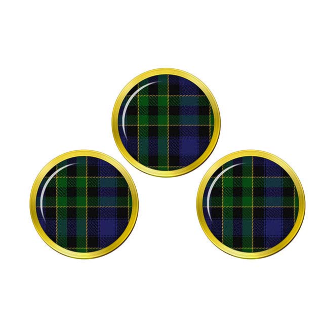 Mowat Scottish Tartan Golf Ball Markers - Family Crests