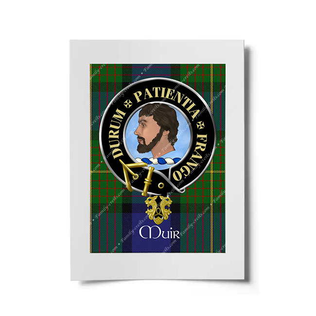 Muir Scottish Clan Crest Ready to Frame Print - Family Crests