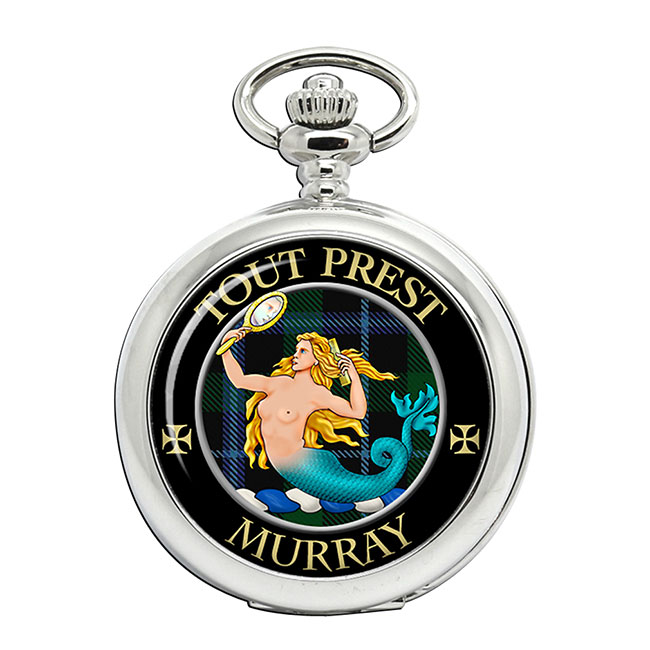 Murray (mermaid crest) Scottish Clan Crest Pocket Watch - Family Crests