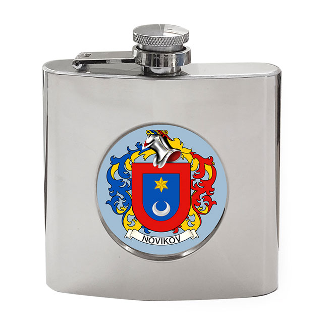 Novikov (Russia) Coat of Arms Hip Flask - Family Crests