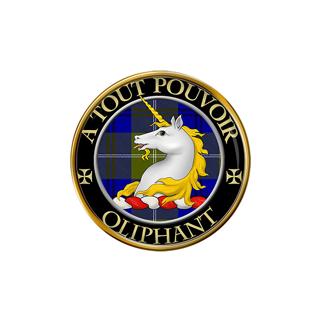 Oliphant Scottish Clan Crest Pin Badge - Family Crests