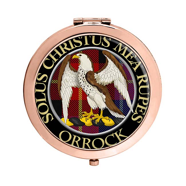 Orrock Scottish Clan Crest Compact Mirror - Family Crests