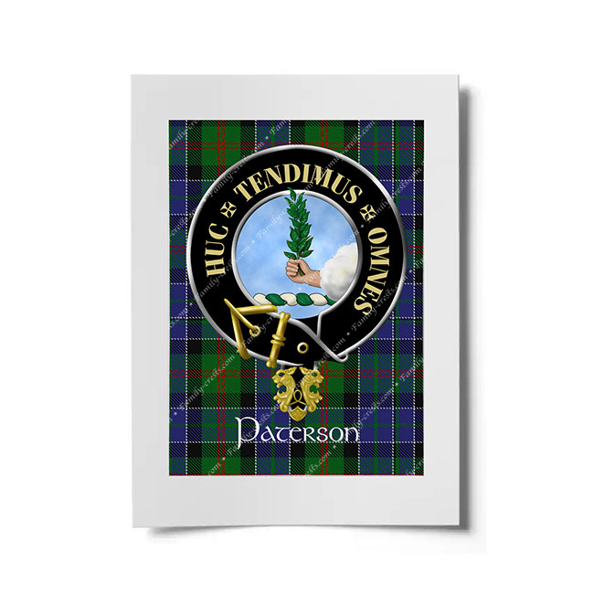Paterson Scottish Clan Crest Ready to Frame Print - Family Crests