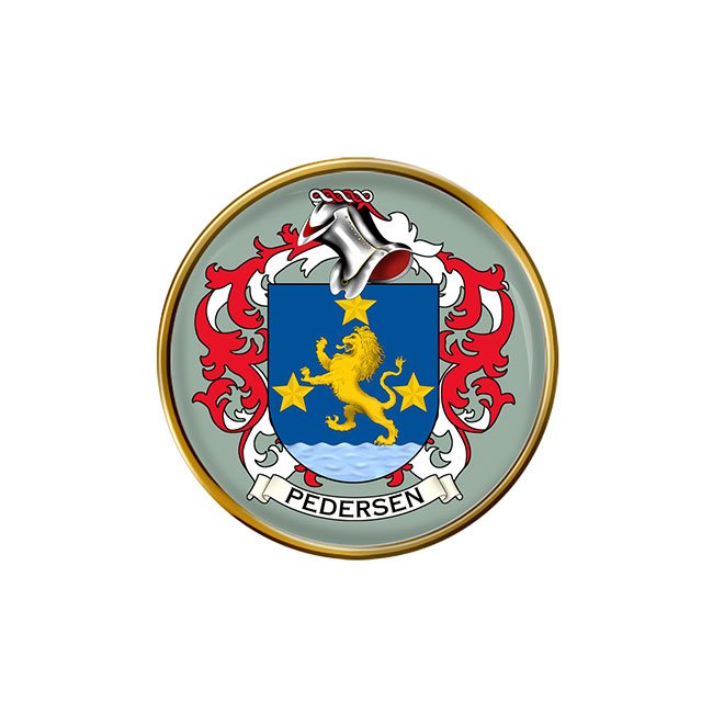 Pedersen (Denmark) Coat of Arms Pin Badge - Family Crests