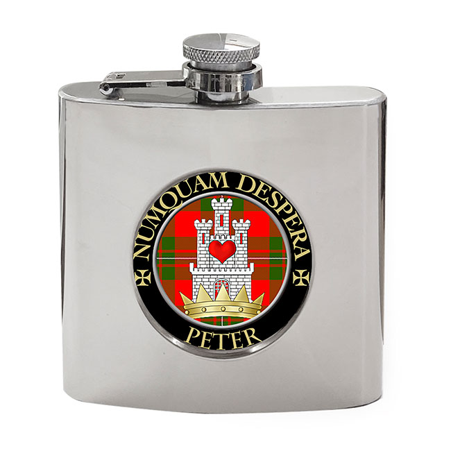 Peter Scottish Clan Crest Hip Flask - Family Crests