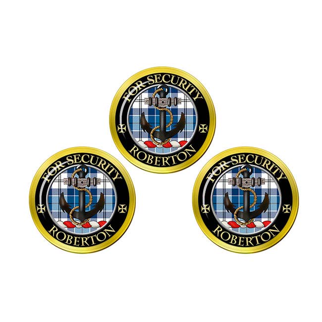 Roberton Scottish Clan Crest Golf Ball Markers - Family Crests