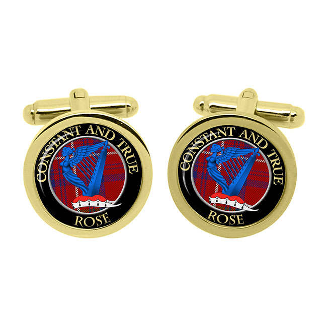 Rose Scottish Clan Crest Cufflinks - Family Crests