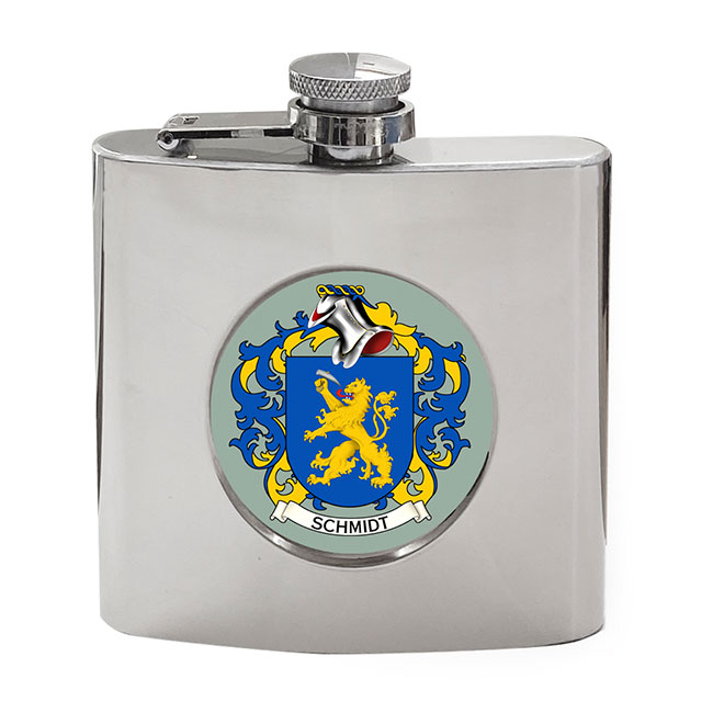 Schmidt (Germany) Coat of Arms Hip Flask - Family Crests
