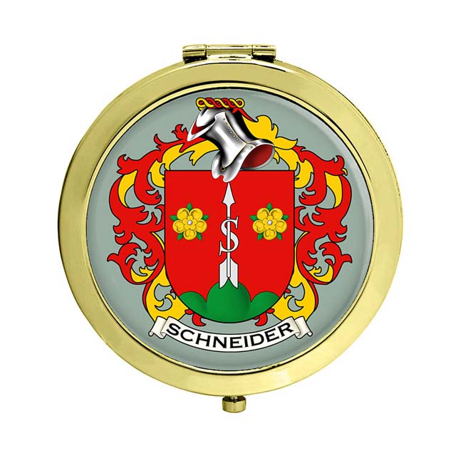 Schneider (Swiss) Coat of Arms Compact Mirror - Family Crests