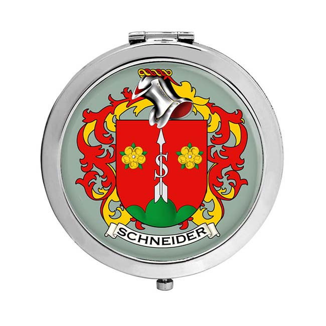 Schneider (Swiss) Coat of Arms Compact Mirror - Family Crests