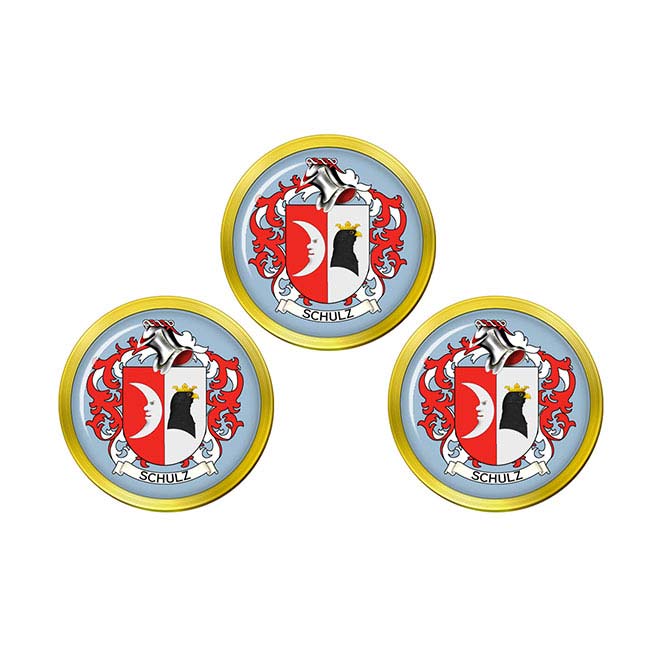 Schulz (Germany) Coat of Arms Golf Ball Markers - Family Crests