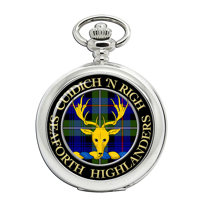 Seaforth Highlanders Scottish Clan Crest Pocket Watch - Family Crests